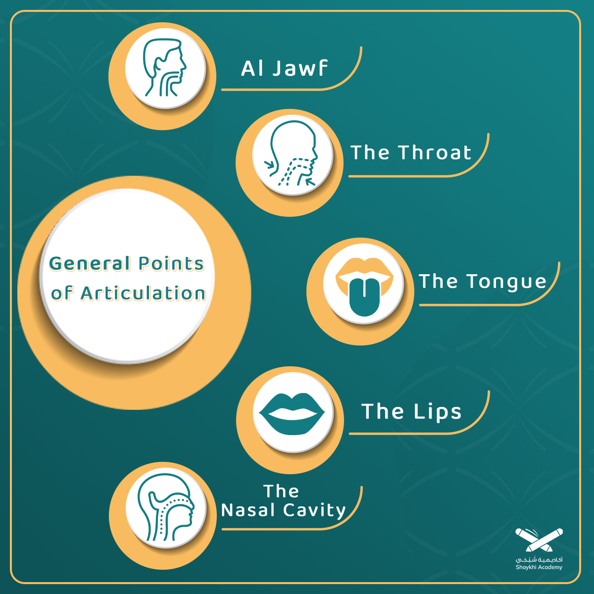Makharijul Huruf - Points Of Articulation Of The Arabic Letters ...